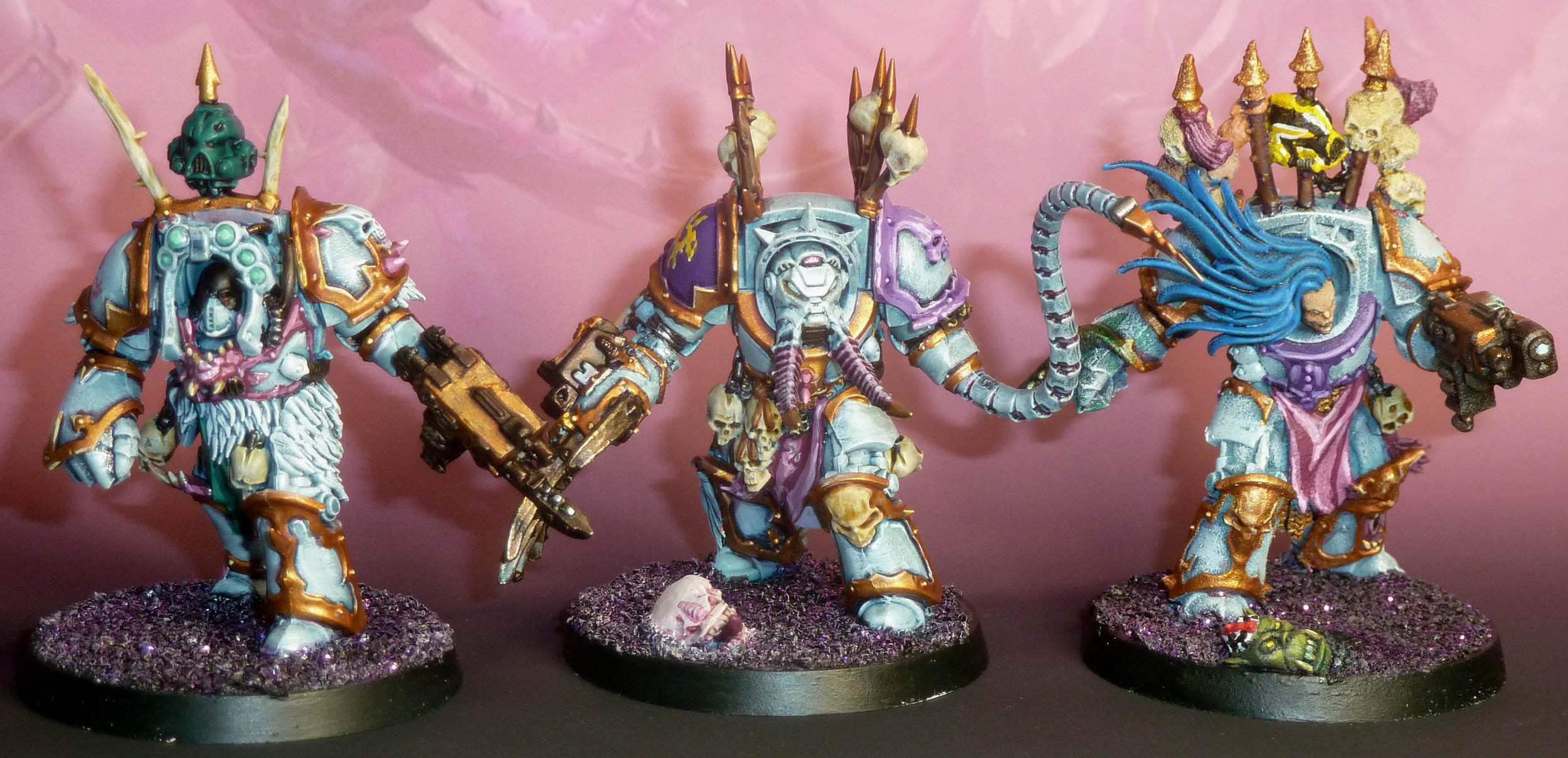 Chaos, Conversion, Emperor's Children, Slaanesh, Terminator Armor - Various terminators ...
